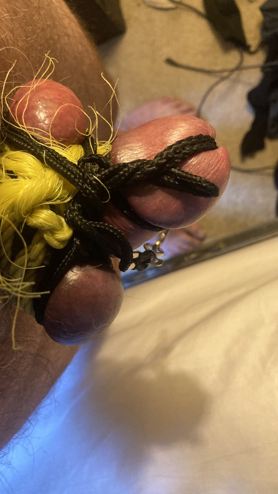 Cbtluvrs Upside Down Purple Cock And Balls Bondage Cbt 12 Pics Xhamster
