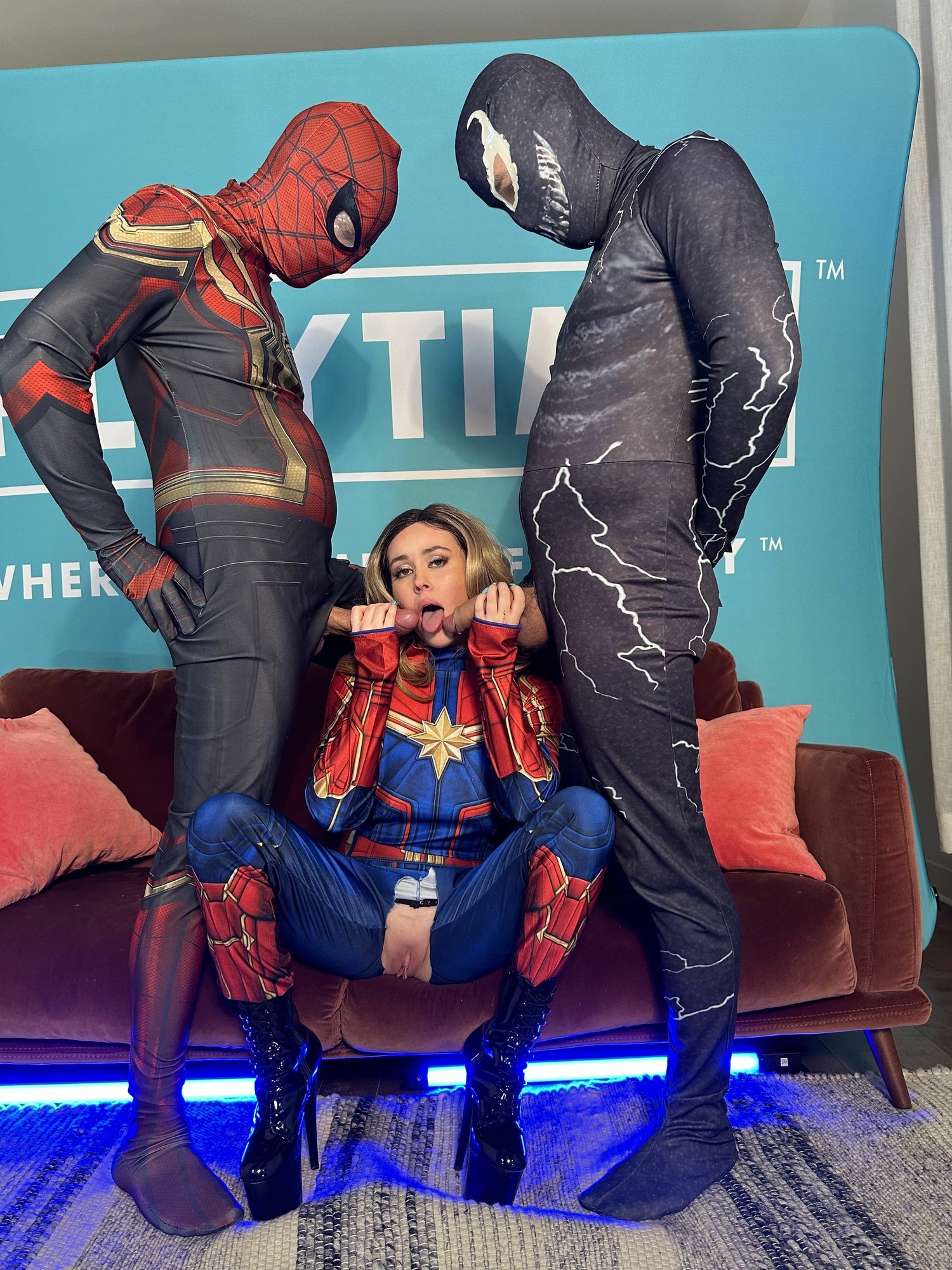 Marvel Blow Jobs Black Widow Captain Marvel Orgy 14 Pics Xhamster 7286